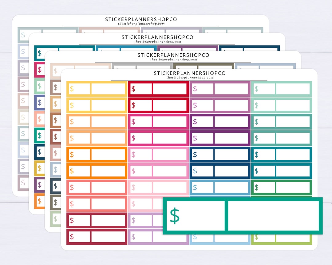 Budget Expense Stickers - 40 Stickers - Etsy