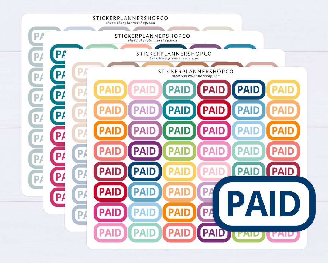 Mini Paid Stickers - 66 Stickers - Etsy