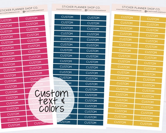 Custom Header Planner Sticker 40 Stickers I Will Print | Etsy