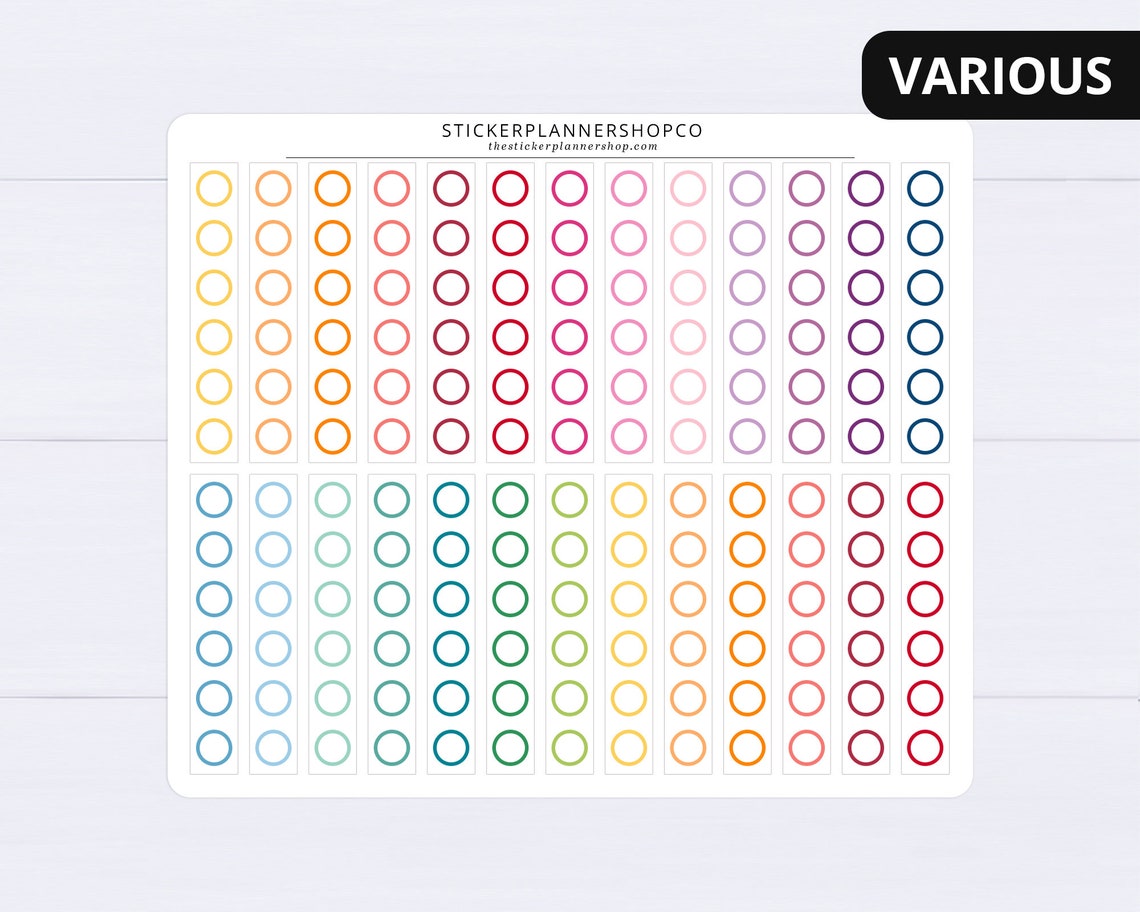 Circle Checklist Stickers - 26 Stickers - Etsy