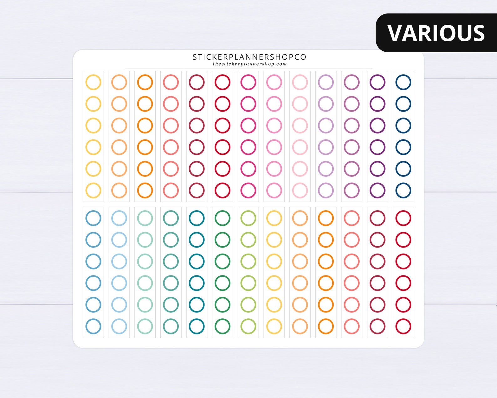 Circle Checklist Stickers - 26 Stickers - Etsy