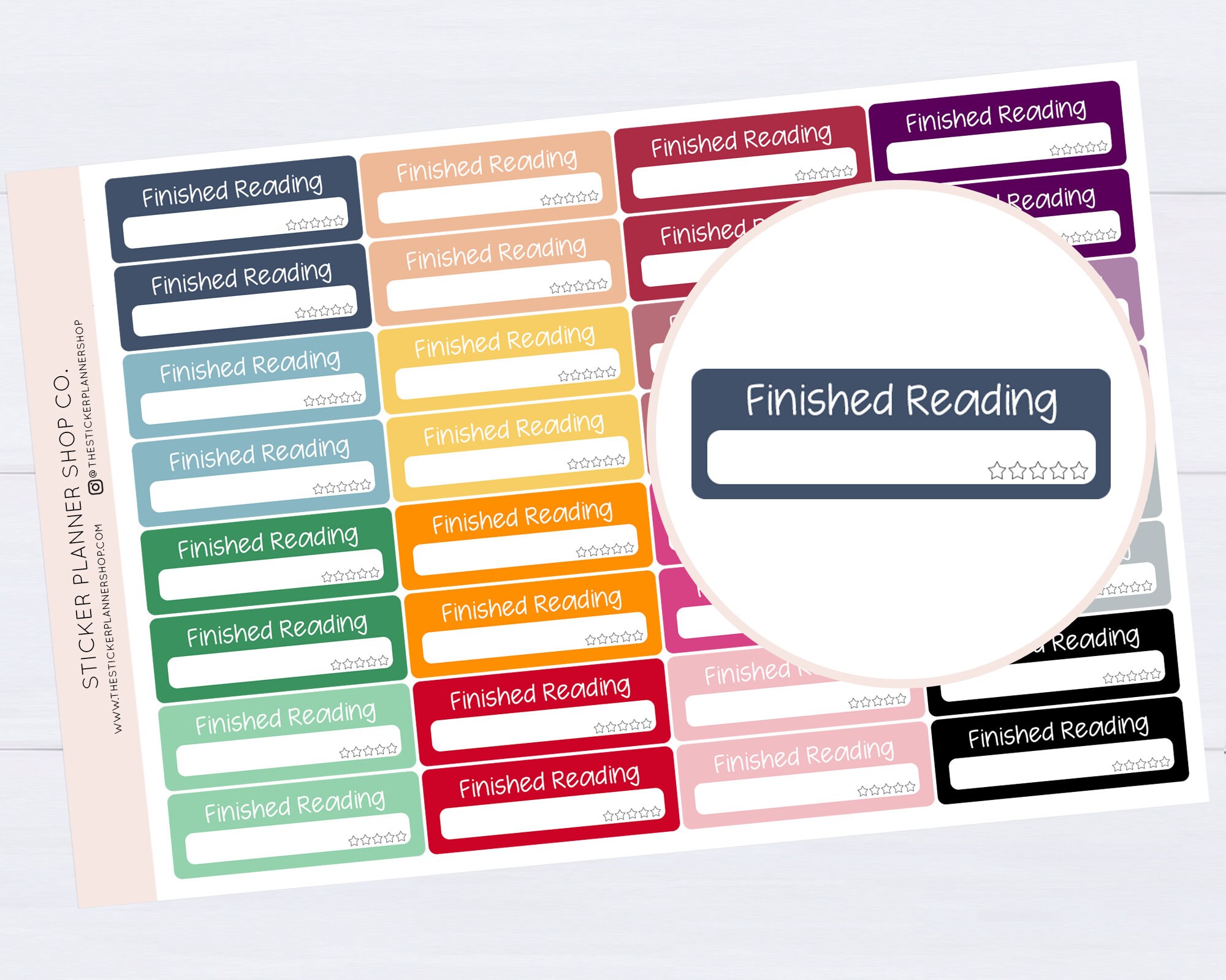 Finished Reading Stickers 32 Stickers | Etsy