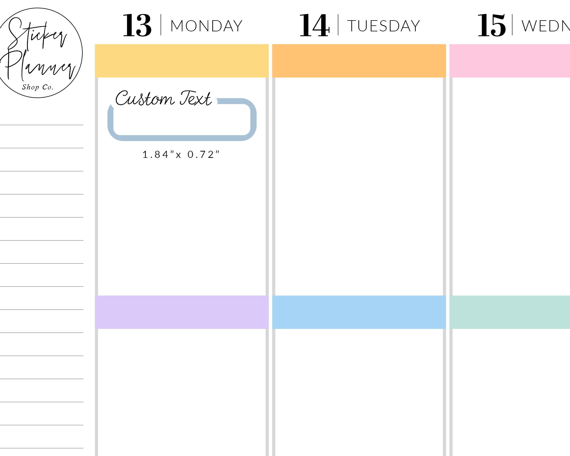 Custom Label Planner Stickers Custom Sticker Sheet 24 - Etsy