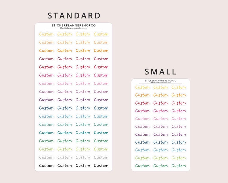 Custom Text Stickers - Custom Sticker Sheet - I Will Print Stickers of ...
