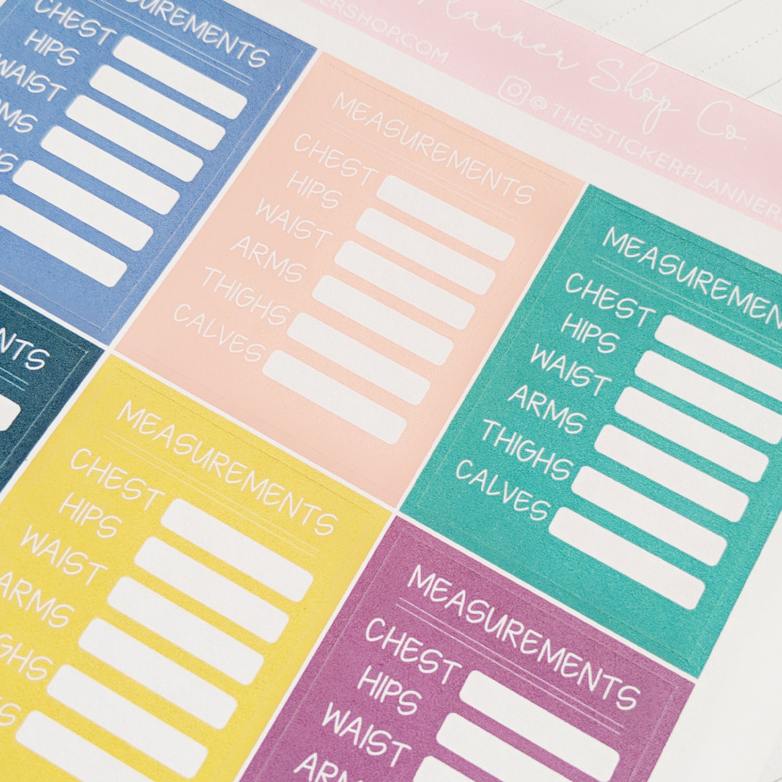 Measurement Stackable Sidebar Tracker Stickers 8 Stickers - Etsy