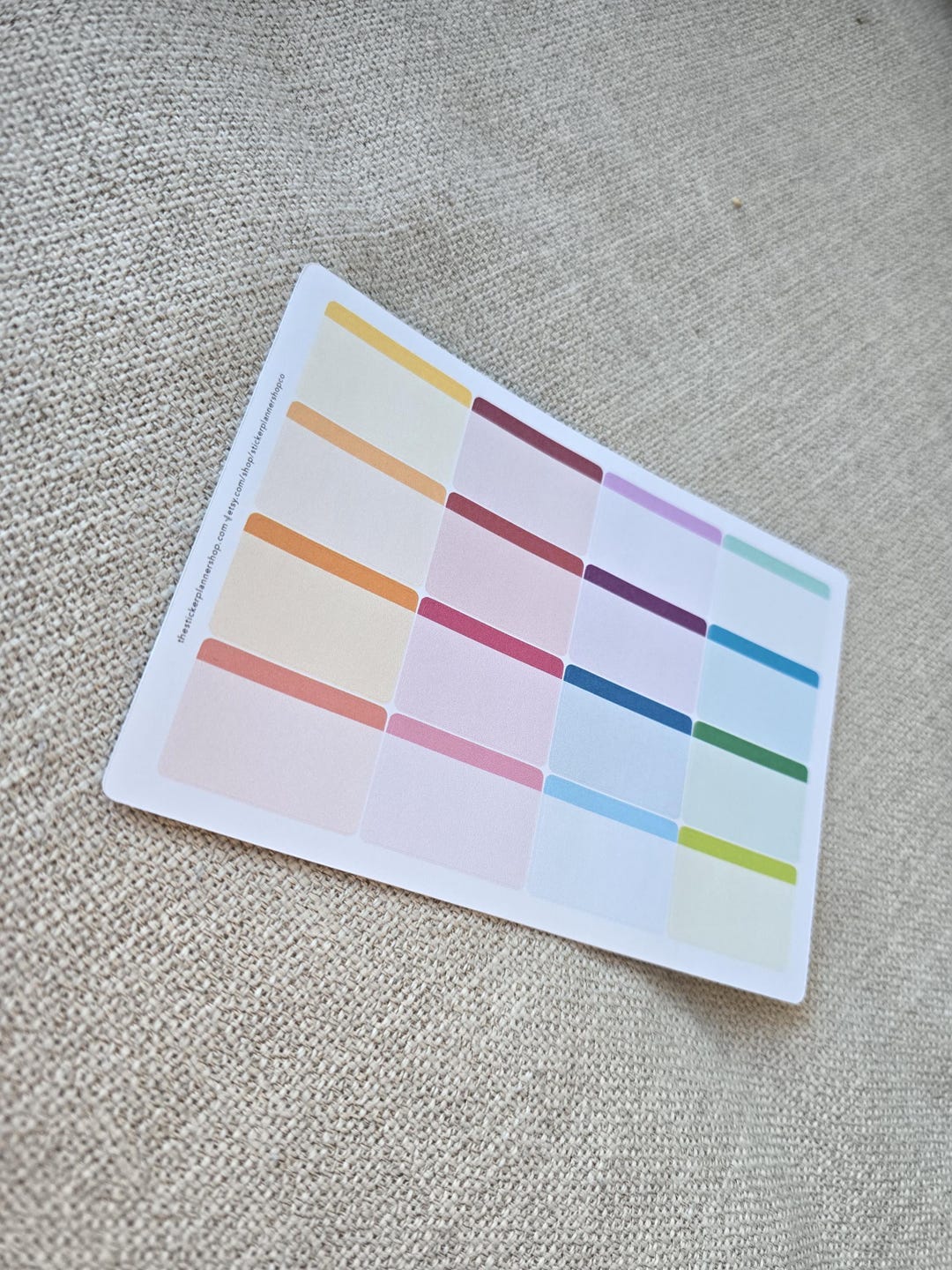 Two Tone Half Box Stickers - 16 Stickers - Etsy