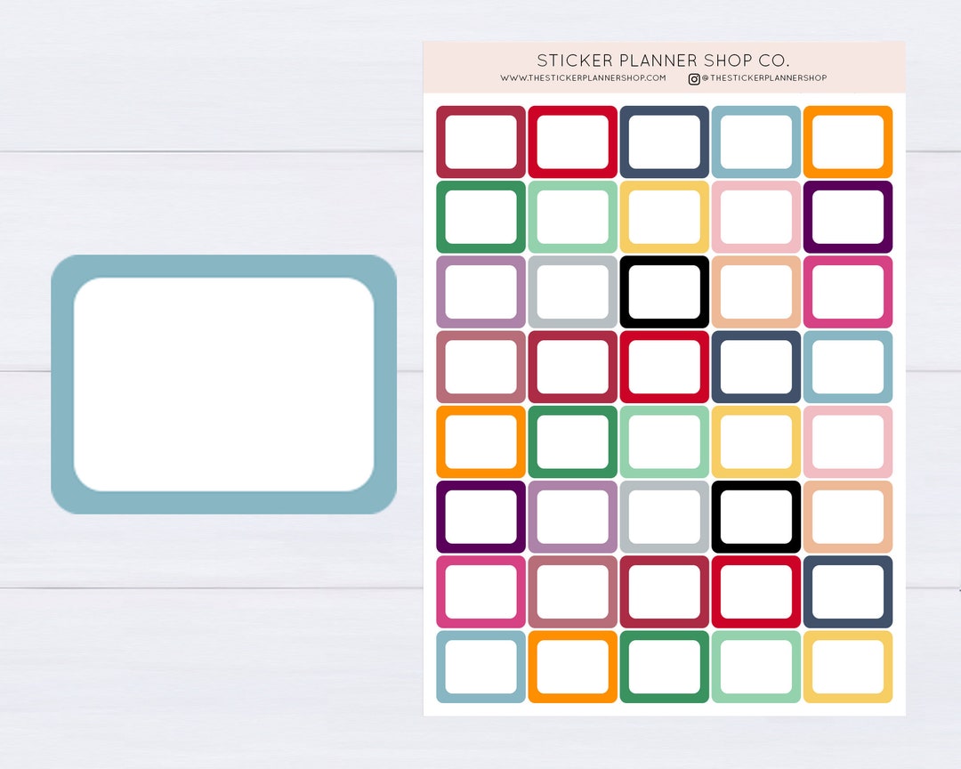 Half Box Stickers - 1 Sheet - 40 Stickers - Etsy