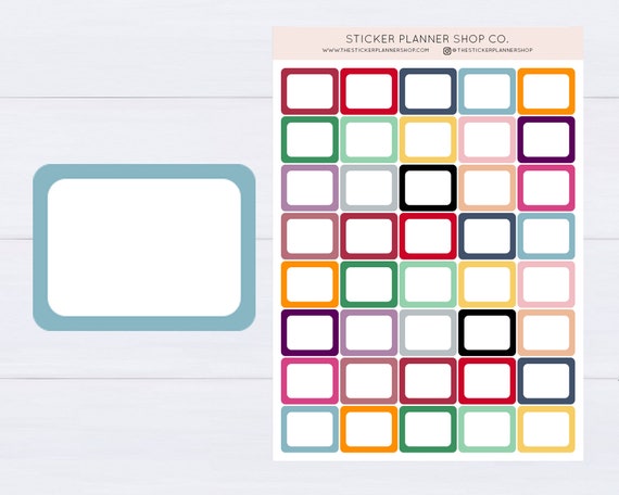 Half Box Stickers 1 Sheet 40 Stickers - Etsy