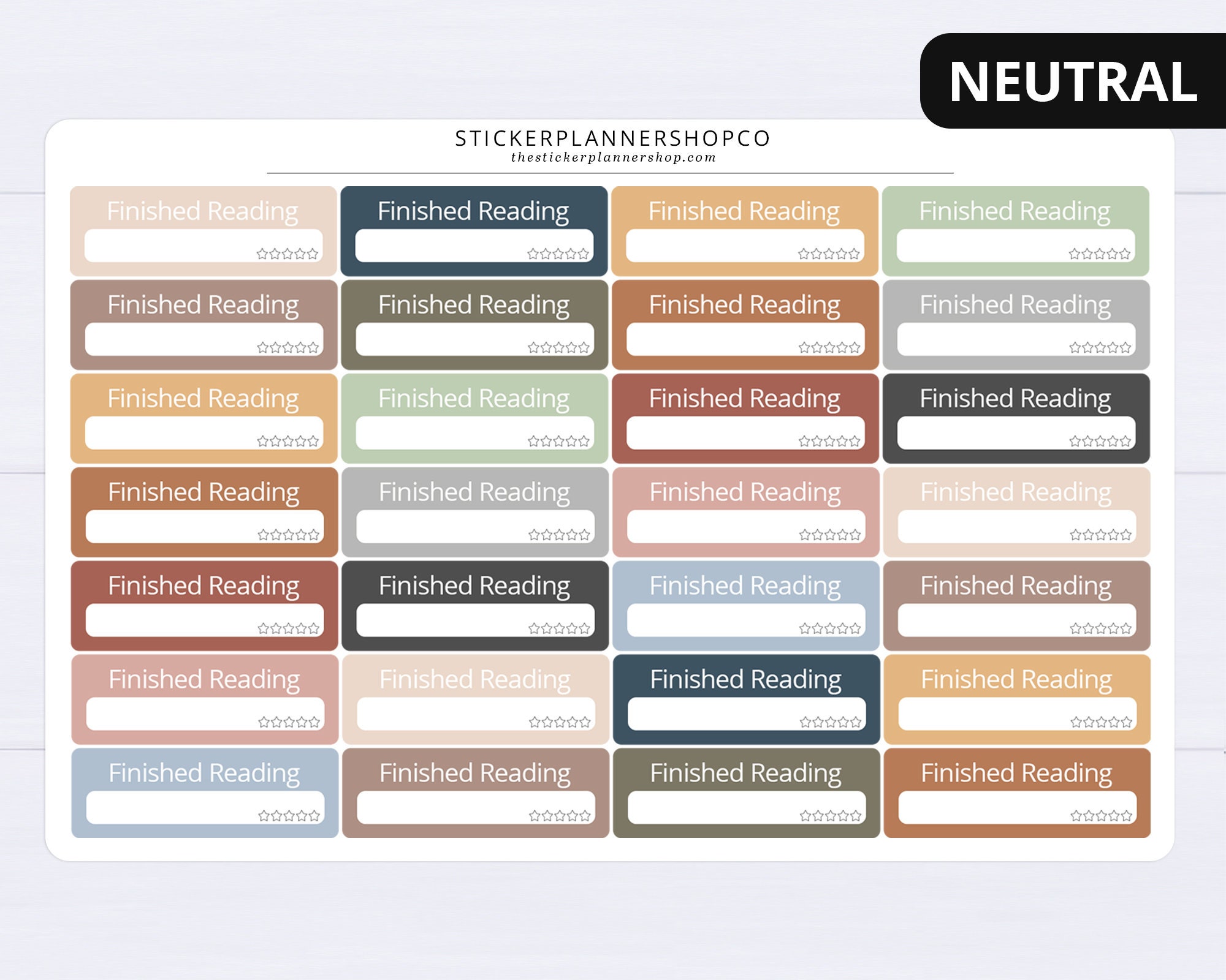 Finished Reading Stickers 32 Stickers - Etsy