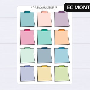 Large Sticky Note Planner Stickers - 12 Stickers - Erin Condren Planner ...