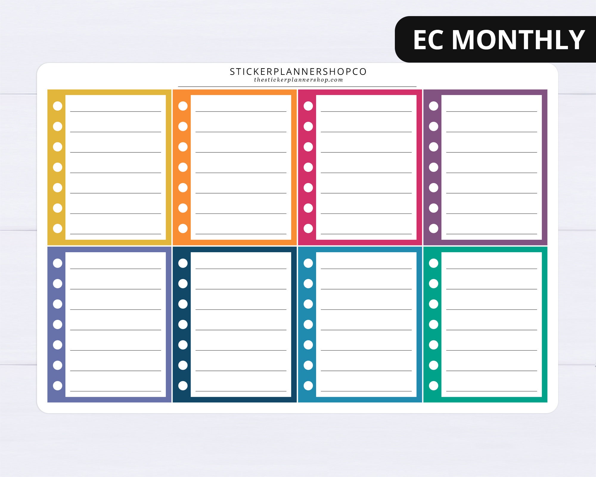 Full Lined Checklist Box Stickers - Etsy