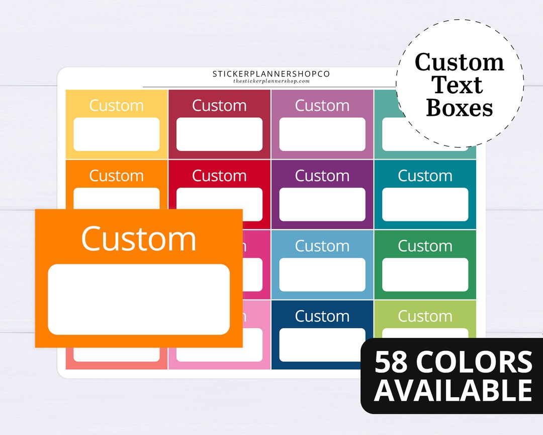Custom Label Planner Sticker - 16 Stickers - I Will Print Stickers of ...