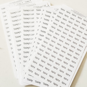 Custom Word Sticker, Custom Text, Personalized Labels for Planner ...