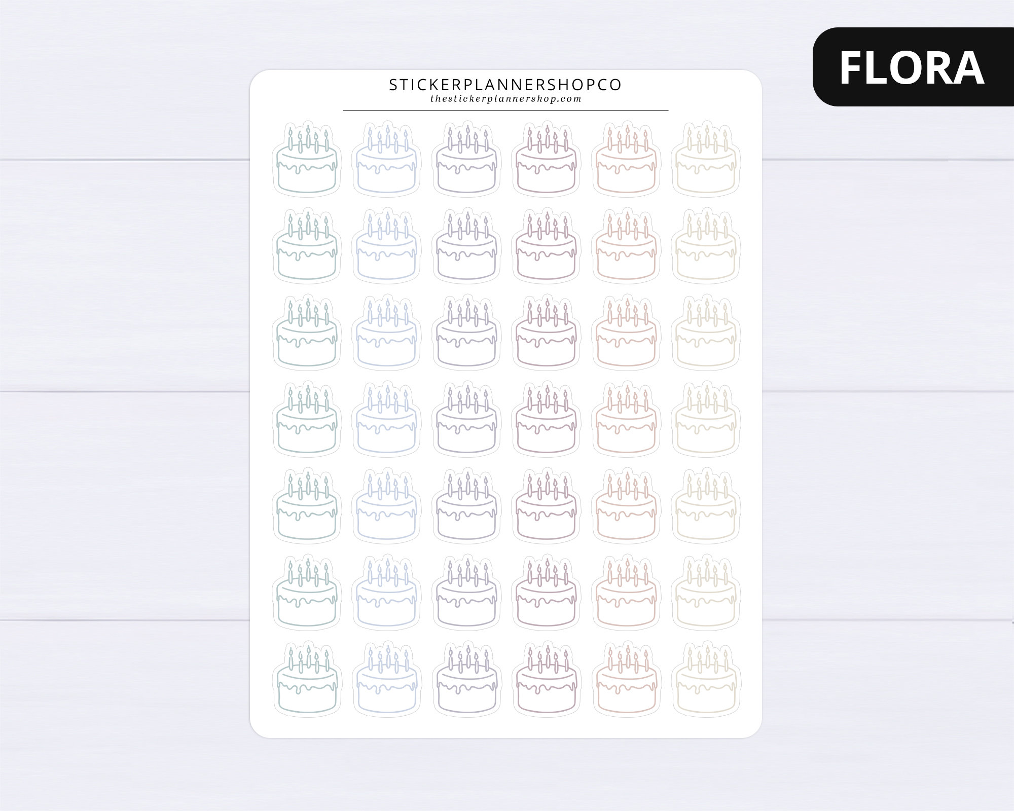 Mini Birthday Cake Stickers 42 Stickers - Etsy