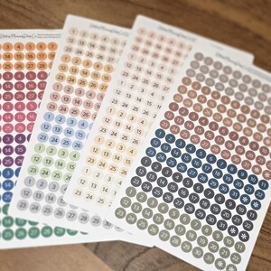 Date Dot Planner Stickers - Date Dot Sticker - Date Stickers - Happy ...
