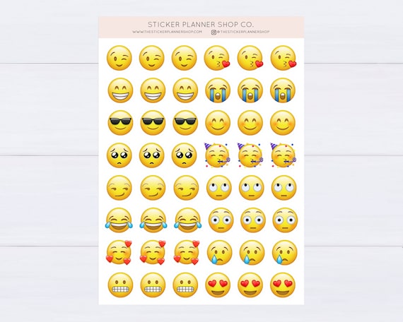 Emoji Stickers 48 Stickers - Etsy