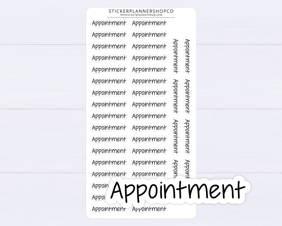 Appointment Text Stickers - 42 Stickers - Etsy