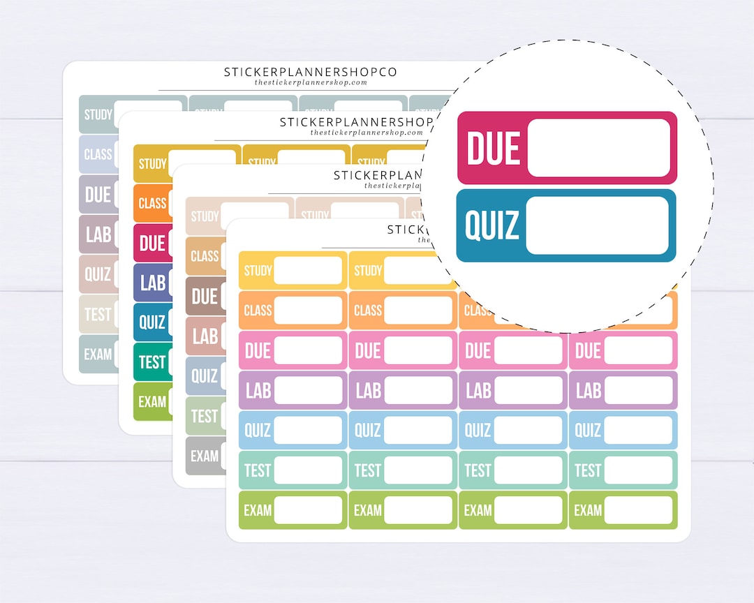 Student Tab Label Stickers - 28 Stickers per Sheet - Etsy