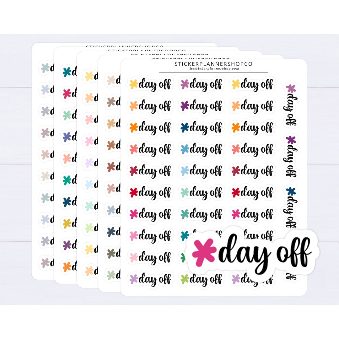 Day off Planner Stickers - 34 Stickers - Etsy