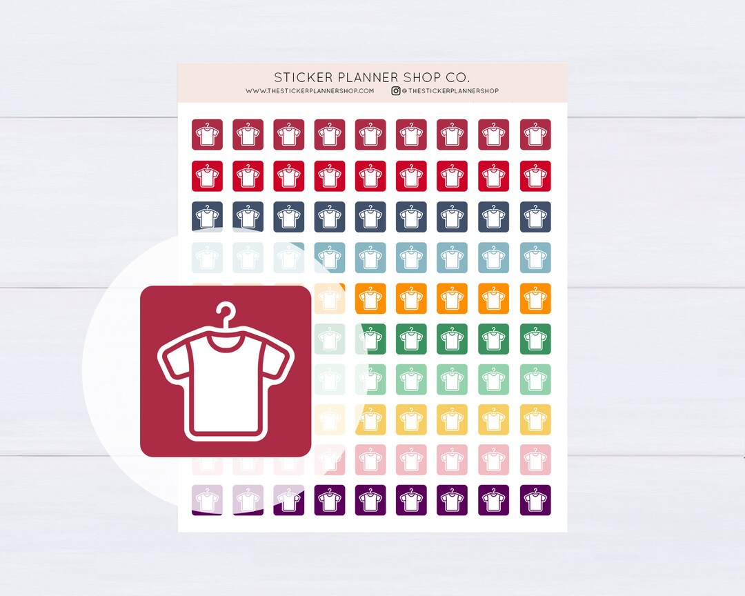 Dry Cleaning Icon Planner Stickers - Etsy