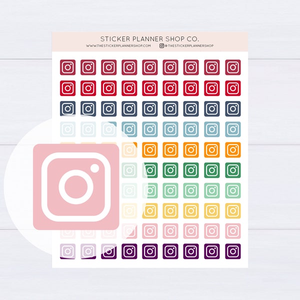 Instagram Icon Planner Stickers - Etsy