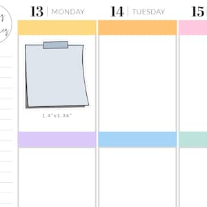 Large Sticky Note Planner Stickers - 12 Stickers - Erin Condren Planner ...