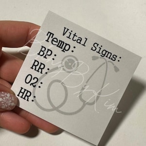 Vital Signs Sticky Notes- Simple Design - Etsy