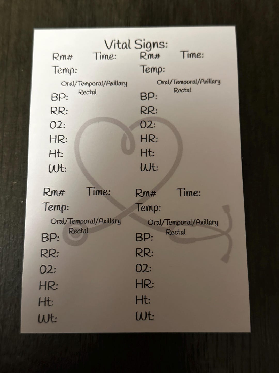 Vital Signs Sticky Notes 4x6 Triage Version - Etsy