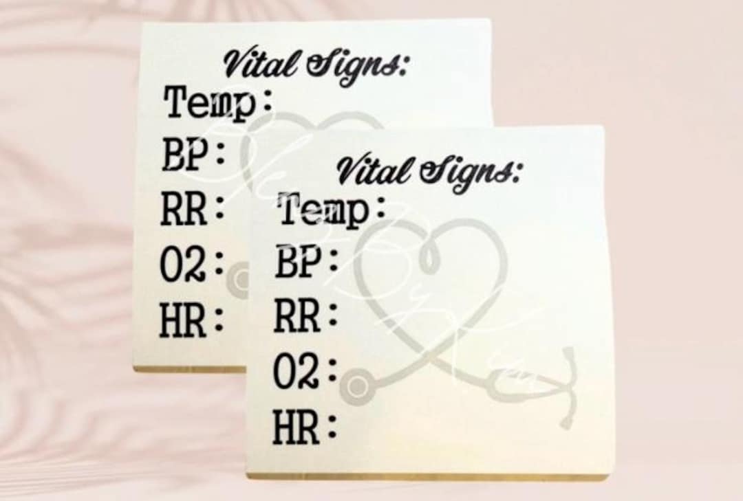 Vital Signs Sticky Notes - Etsy
