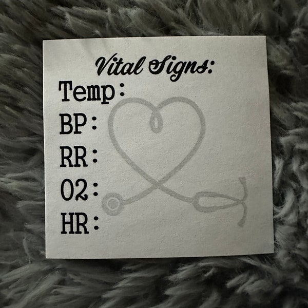 Vital Signs Sheet - Etsy