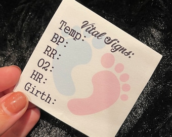 Vital Sign Sticky Note - Etsy