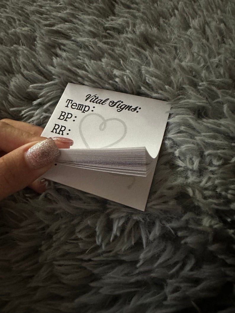 Vital Signs Sticky Notes- Simple Design - Etsy