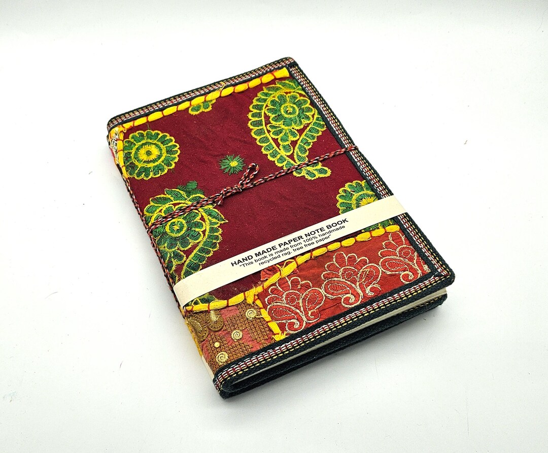 Tree Free Journal, Patchwork Journals, Upcycled Embroidered Silk Fabric ...