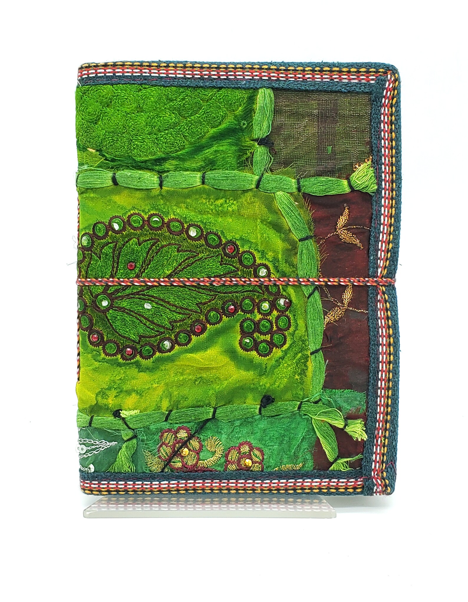 Tree Free Journal Sustainable Patchwork Upcycled Embroidered Fabric ...