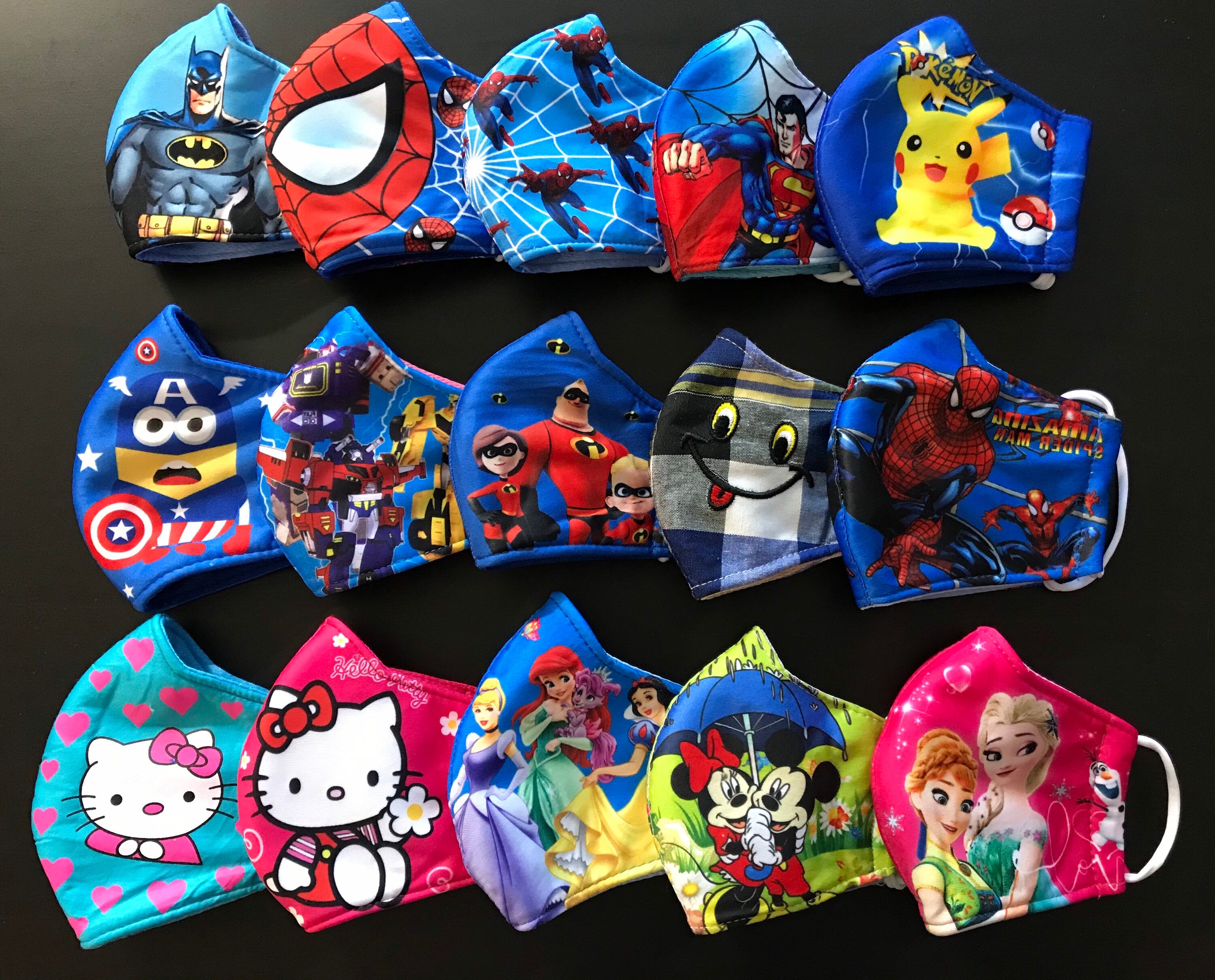 Kids Boys and Girls Face Mask 2-12 year old Handmade 3 | Etsy