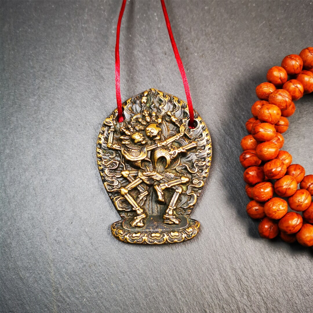 Gandhanra Old Mini Tibetan Buddha Statue Pendant, Skull Masters of ...