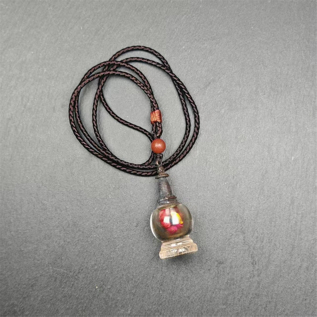 Gandhanra Handmade Tibetan Buddhist Amulet,crystal Stupa Pendant,pagoda ...