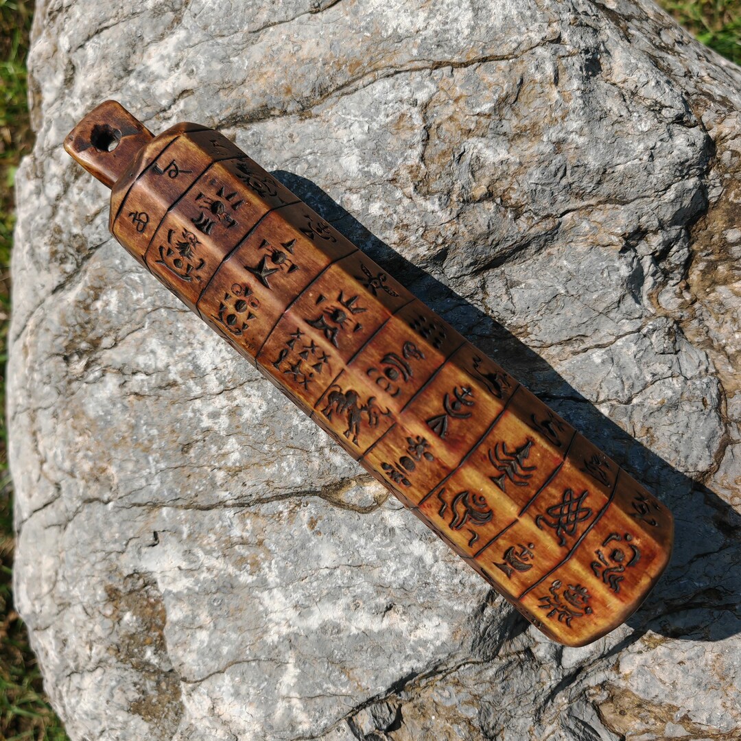 Gandhanra Antique Tibetan Buddhist Zanpar Wooden Mold Stick,dharma ...