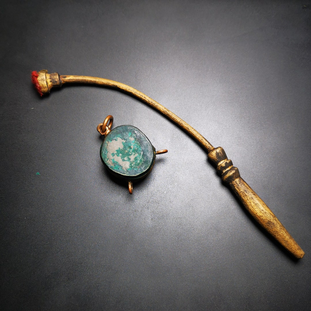 Gandhanra Yak Bone Carved Damaru Drum,mini Spiritual Tantric Buddhist ...