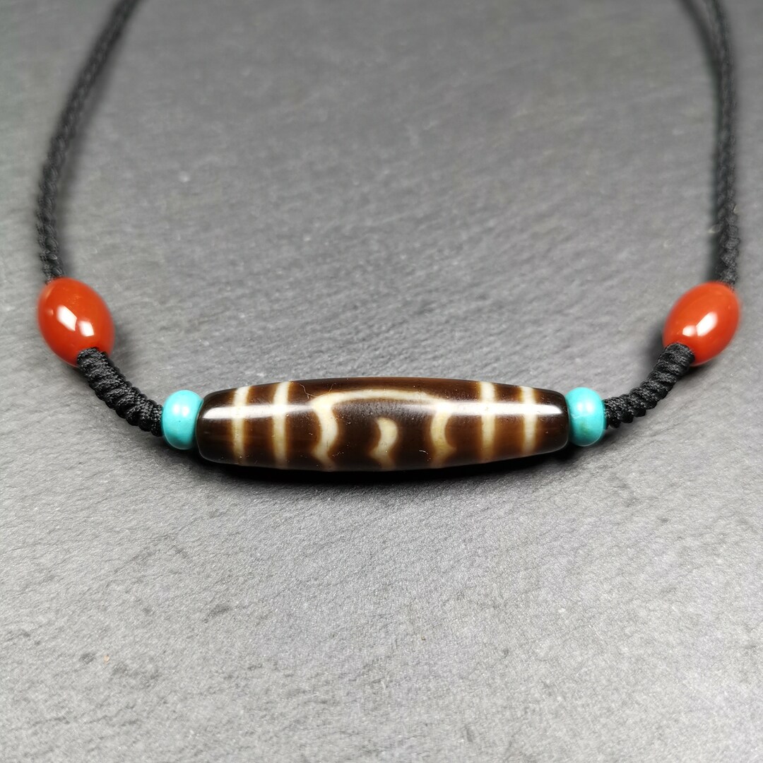 Gandhanra Tibetan Garuda Dzi Bead Necklace,unique Buddha Amulet and ...
