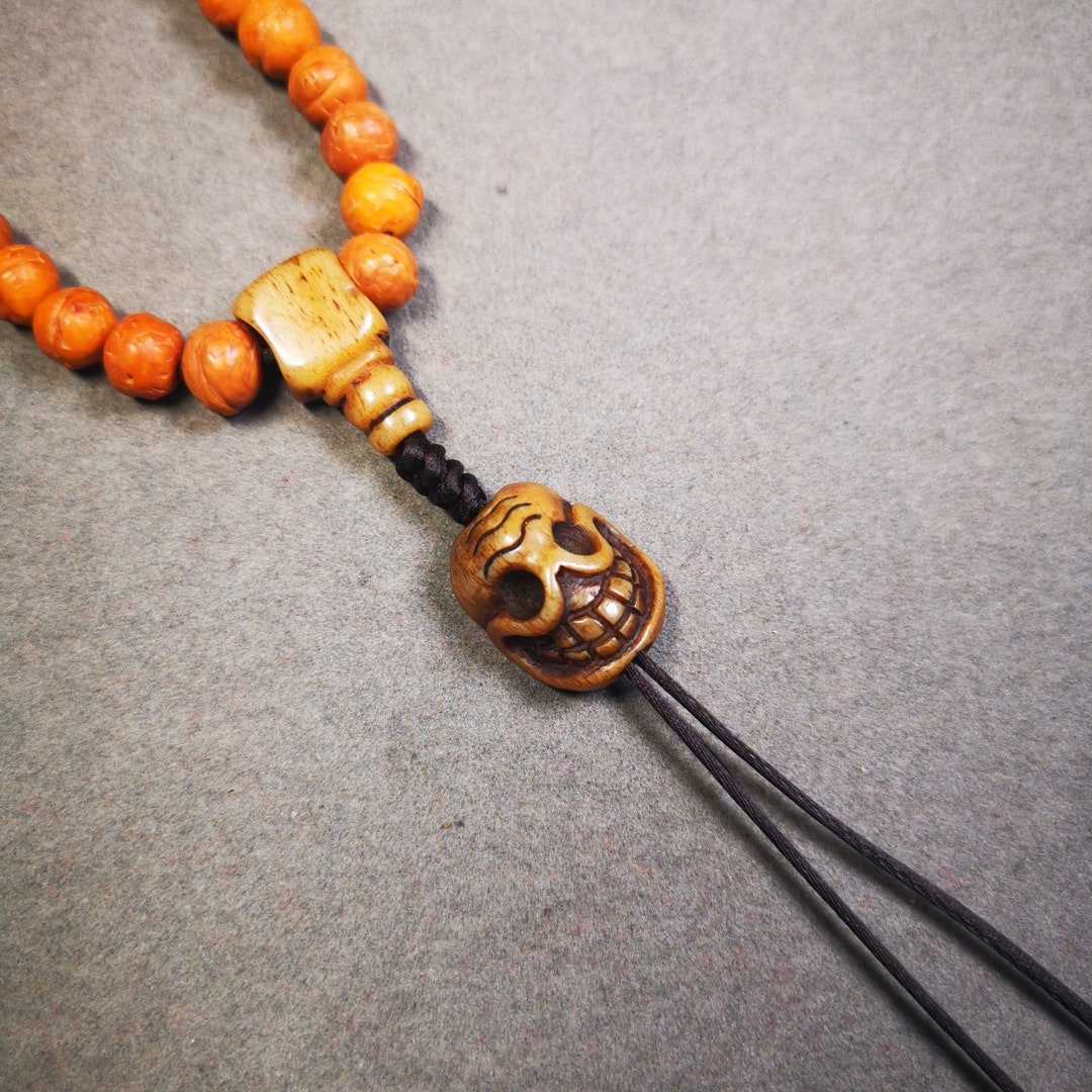 Gandhanra Handmade Tibetan Pendant Bead,bone Carved Spacer Bead for ...