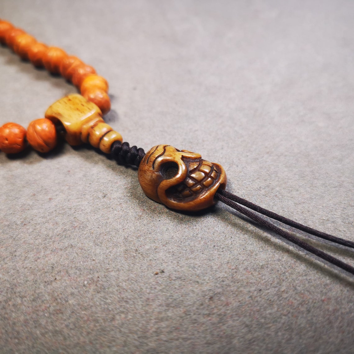 Gandhanra Handmade Tibetan Pendant Bead,bone Carved Spacer Bead for ...