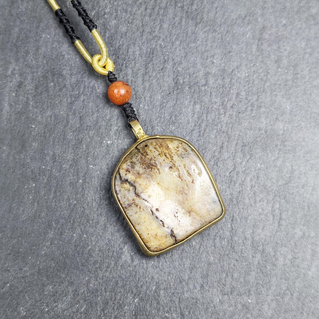 Antique Shield-shaped Kapala Amulet - Gandhanra Old Tibetan Protective ...