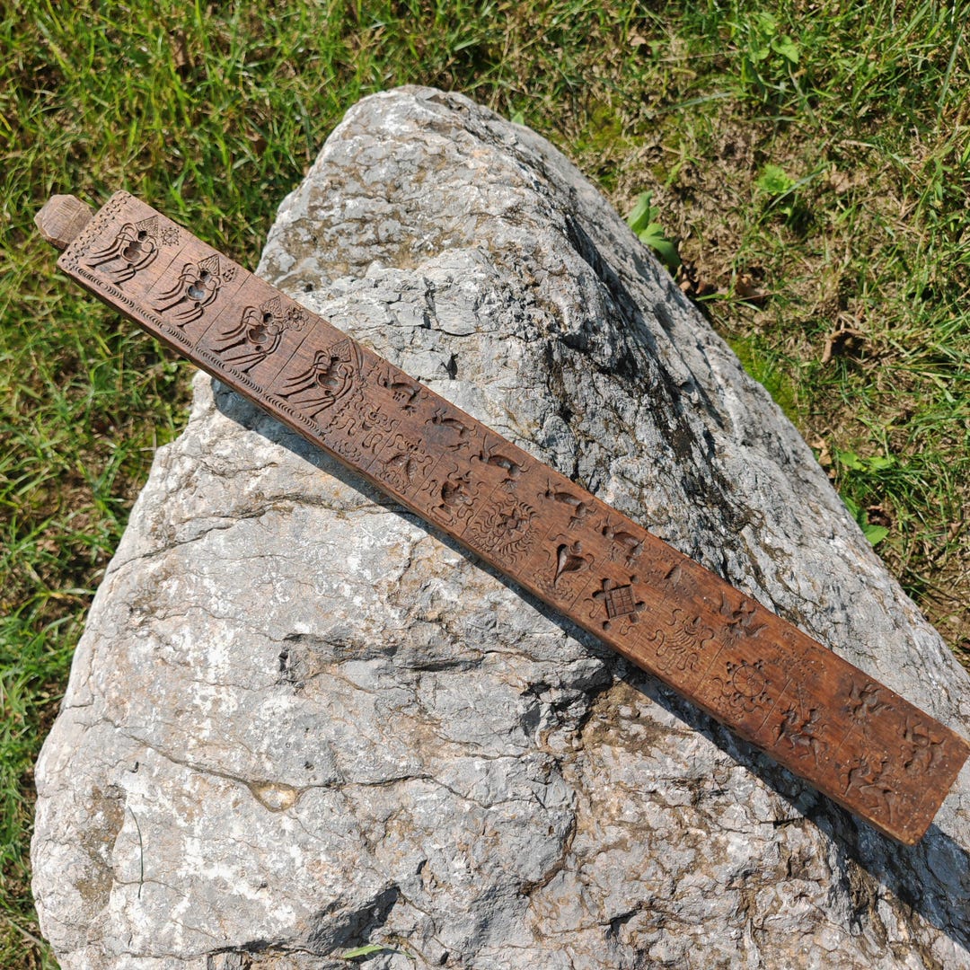 Gandhanra Antique Tibetan Buddhist Zanpar Wooden Mold Stick,dharma ...