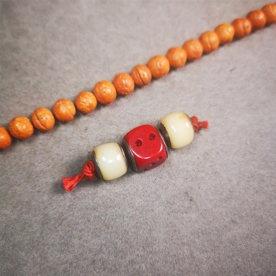 Gandhanra Tibetan Mala Spacer Beads Set,marker Beads for Prayer Beads ...