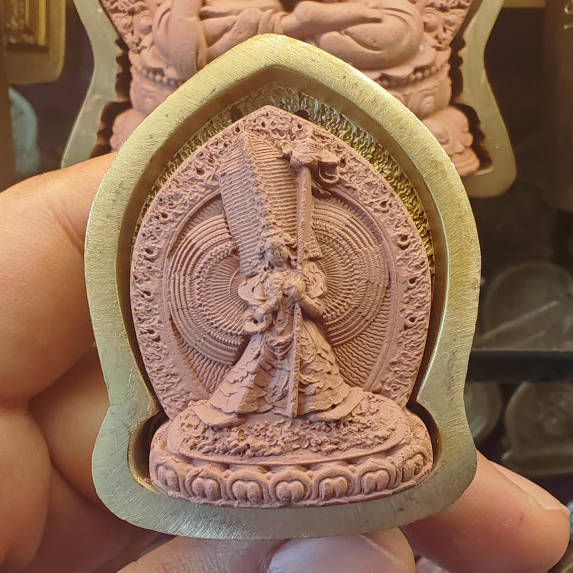 White Parasol - Sitatapatra Tsa Tsa Mold - 4.5cm Height: Tibetan Buddha ...