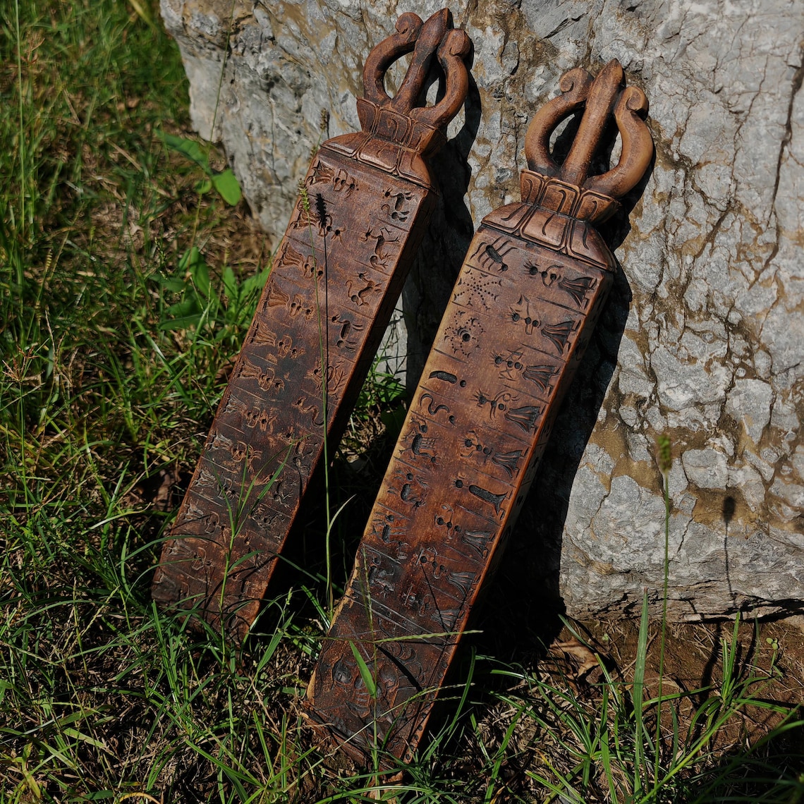 Gandhanra Antique Tibetan Buddhist Zanpar Wooden Mold Stick,dharma ...
