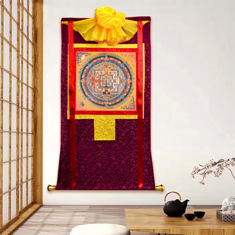 Gandhanra Hand Painted Navagraha Mandala Thankgatibetan - Etsy UK