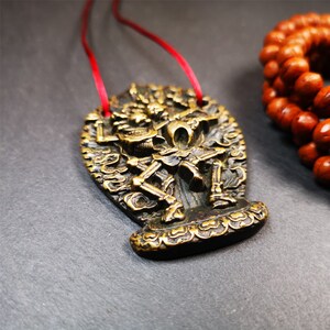 Gandhanra Old Mini Tibetan Buddha Statue Pendant, Skull Masters of ...