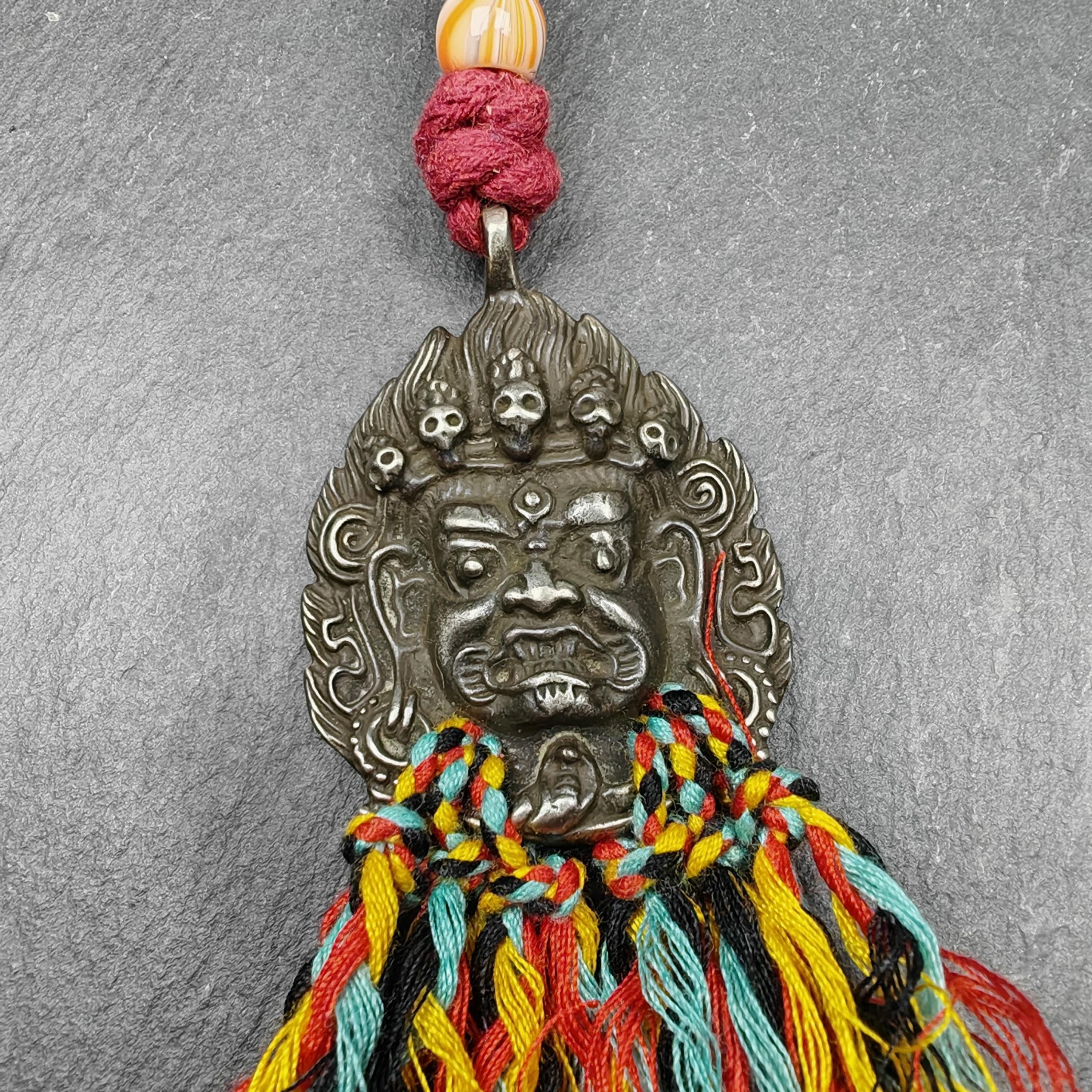 Gandhanra Antique Tibetan Amulet,mahakala Pendant, Bhairava Mask ...